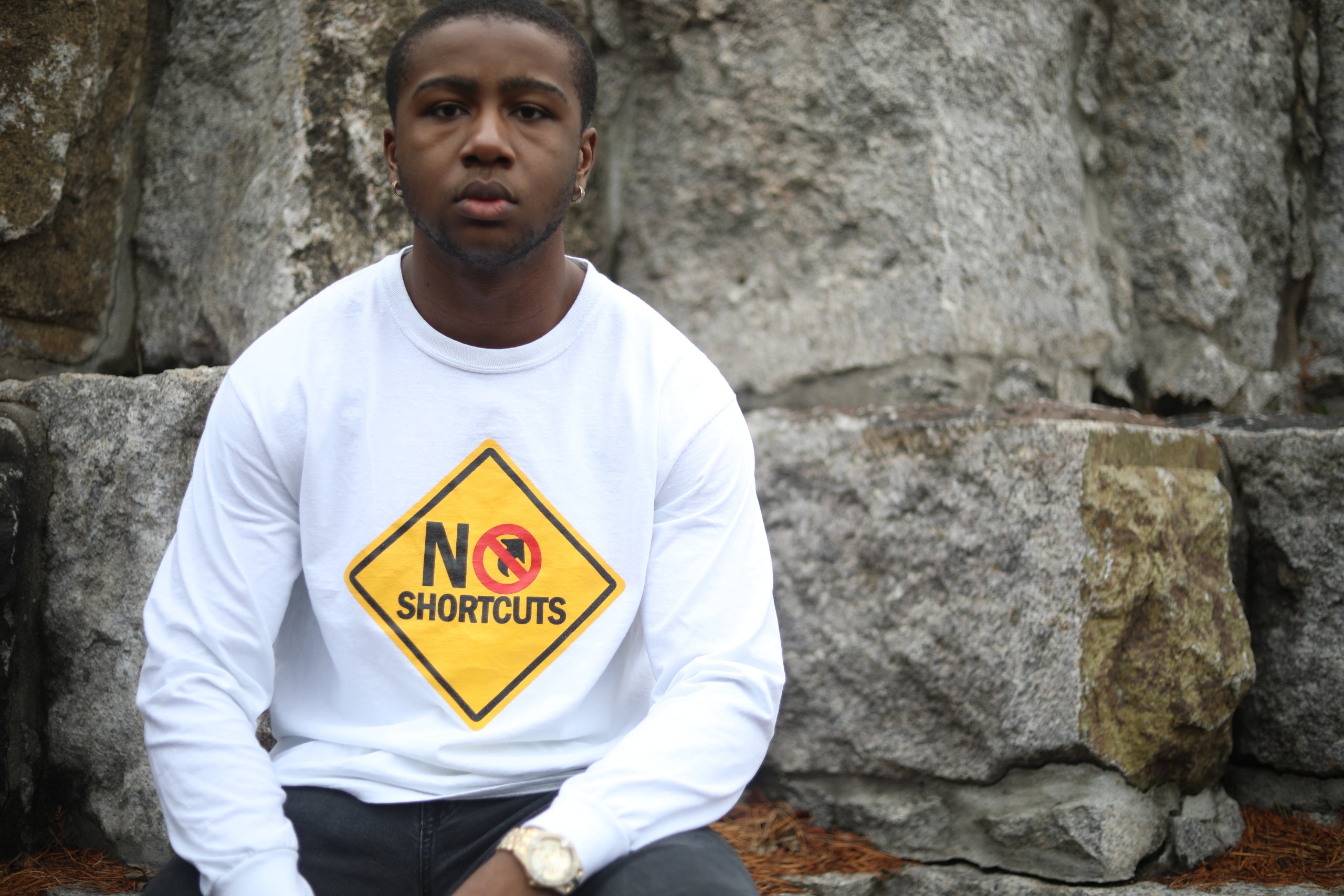 No Short Cuts Long Sleeve White Unisex | King Merch